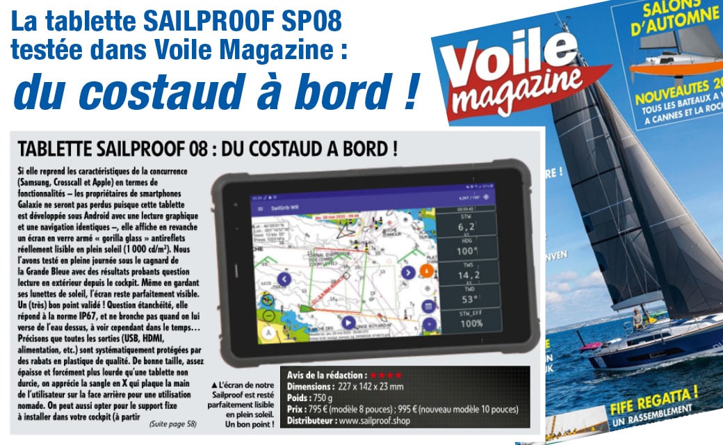 Voile Magazine heeft onze tablet getest - SailProof shop